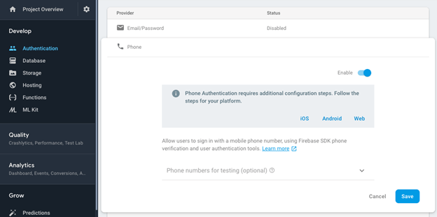 Otp Authentication In Flutter Using Firebase